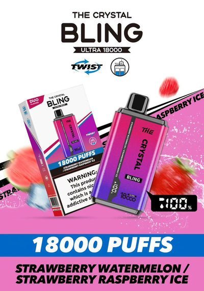 The Crystal Bling Pro Ultra 18000 Puffs | Box of 10 | Bulk Vape Wholesale