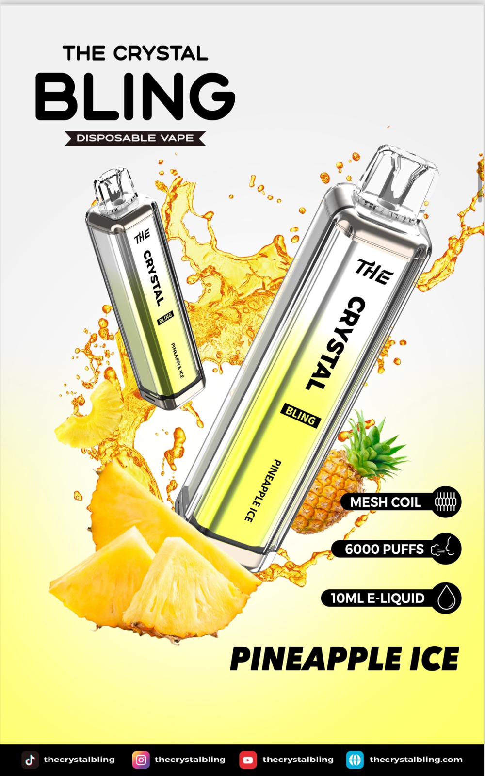 The Crystal Bling 6000 Puffs Disposable Vape - Box of 10 - Bulk Vape Wholesale